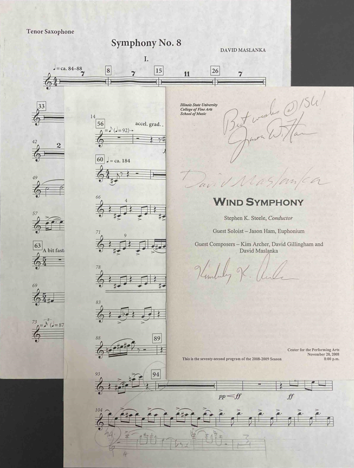 From the Maslanka Archive – No. 40, World Premiere of Symphony No. 8 ...